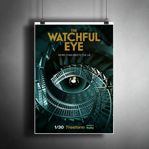 Постер плакат для интерьера "Сериал: Всевидящее око (The Watchful Eye)" / Декор дома, офиса, комнаты, квартиры, детской A3 (297 x 420 мм)