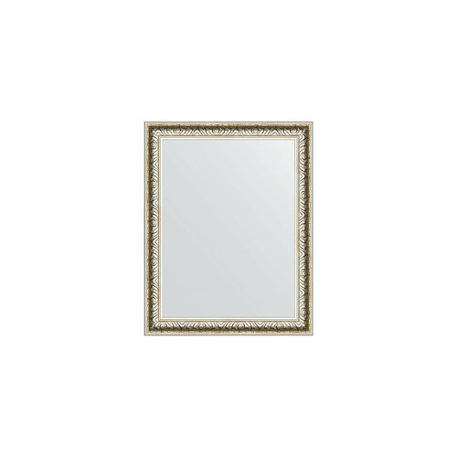 Зеркало настенное EVOFORM в багетной раме мельхиор, 37х47 см, для гостиной, прихожей, кабинета, спальни и ванной комнаты, BY 1342
