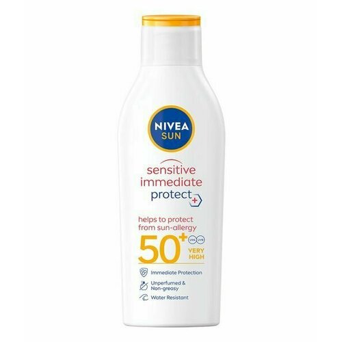 Солнцезащитный лосьон NIVEA SUN бестрая защита для чувствительной кожи SK50+ 200 мл (Из Финляндии)