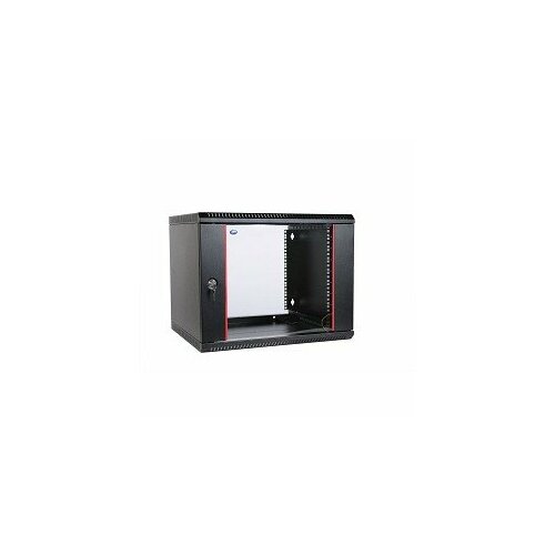 Цмо Шкаф телекоммуникационный настенный разборный 9U 600х350 дверь стекло, цвет черный ШРН-Э-9.350-9005