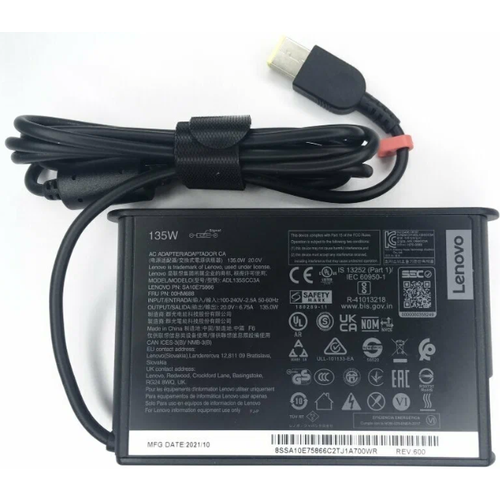 Зарядное устройство 135W / Оригинальный блок питания для ноутбука Lenovo 36200605 / 20V-6,75A (прямоугольный с иглой)