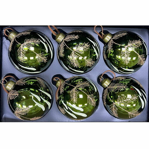 Christmas Deluxe Набор стеклянных шаров Ramo Deoro 8 см, 6 шт 87227