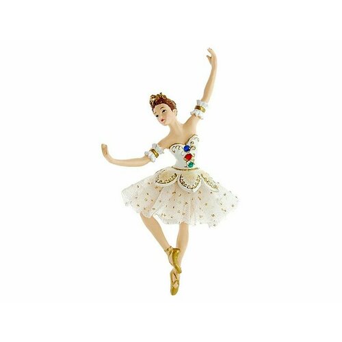 Ёлочная игрушка балерина вивьен, полистоун, 17 см, подвеска, Kurts Adler E0691-1