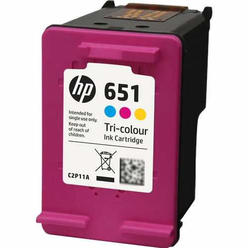 Струйный картридж 651 (C2P11AE) для HP DeskJet, многоцветный, 300 стр.