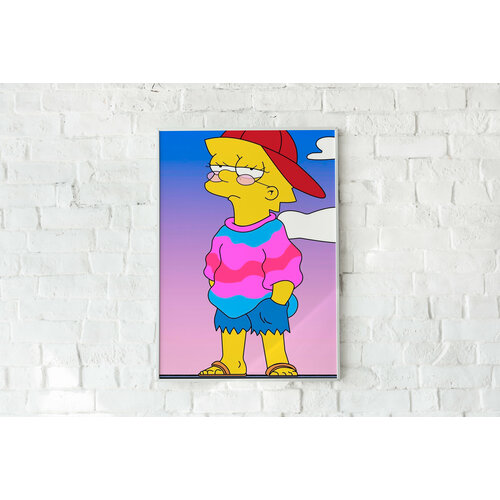 Плакат без рамы Симпсоны/The Simpsons/Лиза / Плакат на стену 30х42 см / Постер формата А3