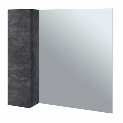 Emmy Зеркало-шкаф Emmy Стоун 80 левый, серый бетон