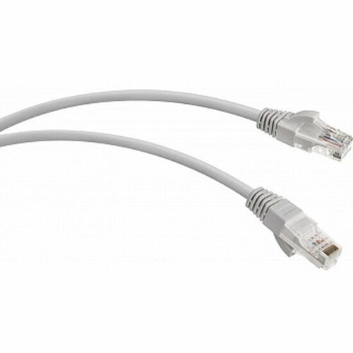 Патч-корд Wrline U/UTP (Hyperline) WR-PC-RJ45-UTP-5E-3-GY, категория 5е, 2xRJ45, неэкранированный, серый, LSZH, 3м