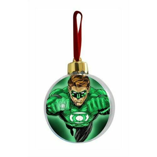 Новогодний ёлочный шар Зелёный фонарь, Green Lantern №12