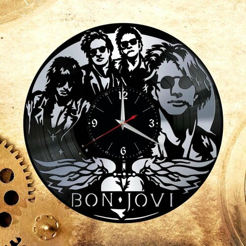 Настенные часы с группой Bon Jovi, Бон Джови, Jon Bon Jovi