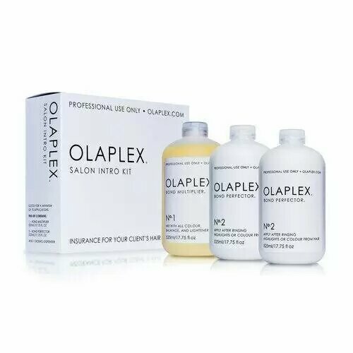 OLAPLEX. SALON INTRO KIT. Набор для проф. использования (Bond Multiplier No.1; 2*Bond Perfector No.2) 3*525мл