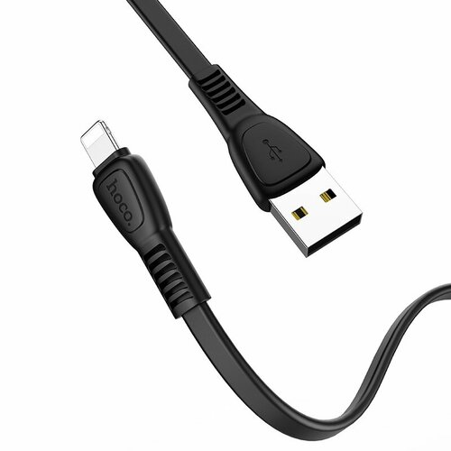 USB кабель HOCO X40 Noah Lightning 8-pin, 2.4А, 1м, TPE (черный)