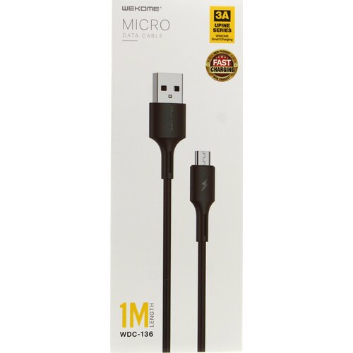 Кабель micro USB WECOME WDC-136 (1м Черный)