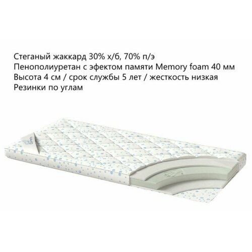 Наматрасник Corretto Memory 80x200