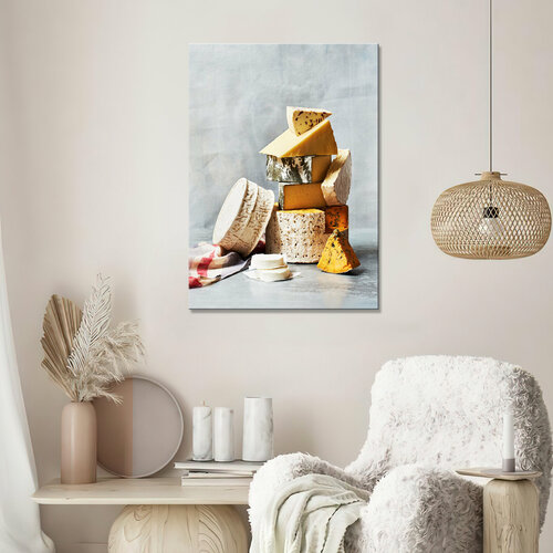 Картина/Картина на холсте для интерьера/Картина на стену/Картина для кухни/ -Сыр твердый 30х40