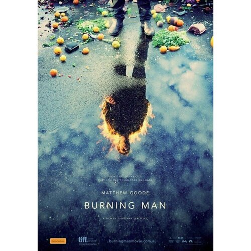 Плакат, постер на бумаге Горящий человек (Burning Man), Джонатан Теплицки. Размер 21 х 30 см