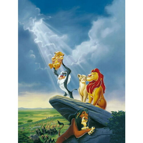 Плакат, постер на холсте Lion King/Король Лев/комиксы/мультфильмы. Размер 21 х 30 см