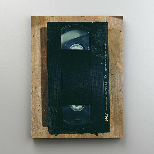 Интерьерная картина на холсте "Винтажная кассета" видео, размер 22x30 см