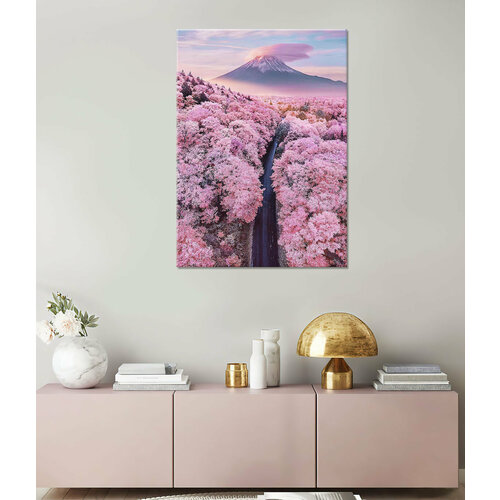 Картина/Картина на холсте/Картина на холсте для интерьера/Картина на стену/Цветущая Сакура (3) - Cherry Blossom (3) 20х30