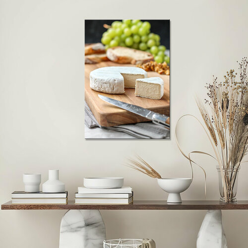 Картина/Картина на холсте для интерьера/Картина на стену/Картина для кухни/ - Бри в разрезе 40х60