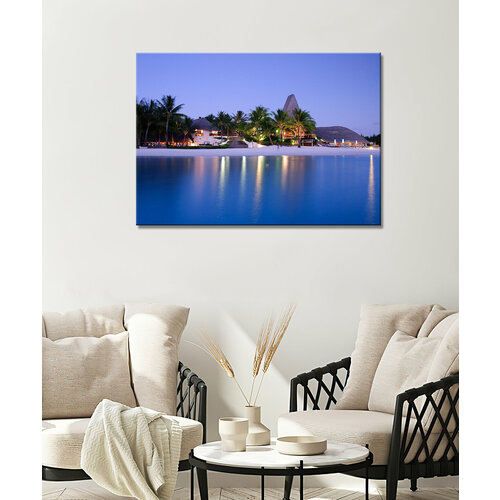 Картина/Картина на холсте для интерьера/Картина на стену/Картина для кухни/ - Таити океан 11 20х30