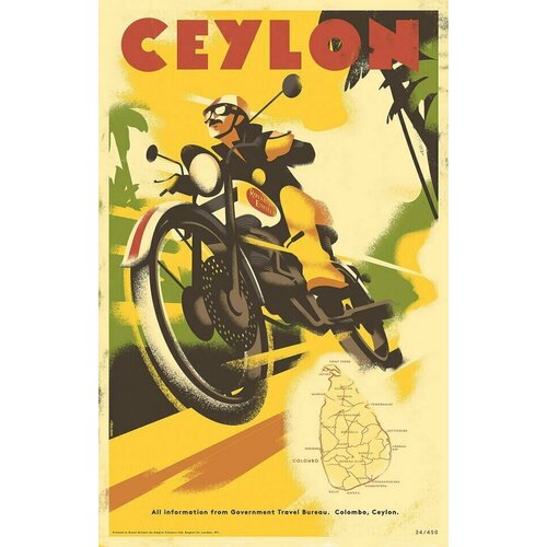 Плакат, постер на бумаге Ceylon/Цейлон. Размер 42 на 60 см