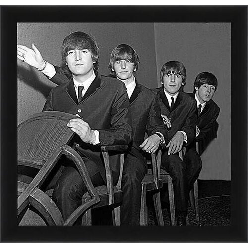 Плакат, постер на холсте The Beatles-Битлз. Размер 21 х 30 см