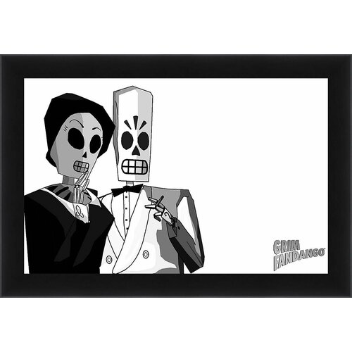 Плакат, постер на бумаге Grim Fandango. Размер 42х60 см