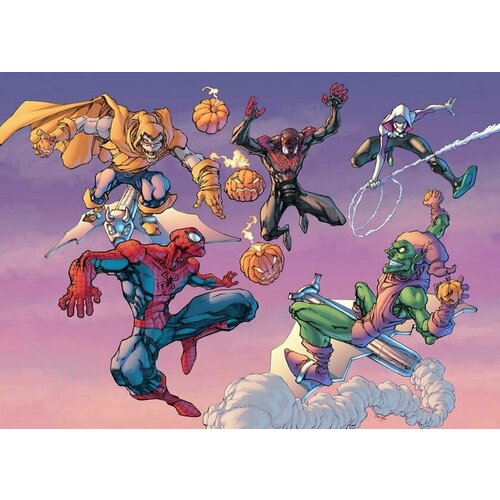 Плакат, постер на холсте Вселенная Marvel (Марвел). Размер 42 х 60 см
