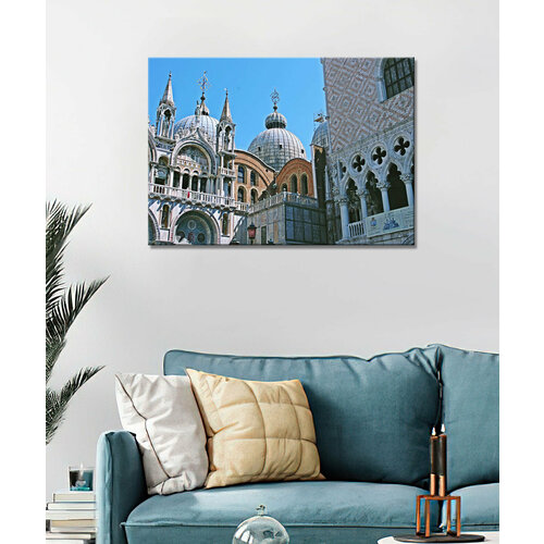 Картина/Картина на холсте для интерьера/Картина на стену/Картина для кухни/ -Венеция Италия Собор Сан - Марко (1) 40х60