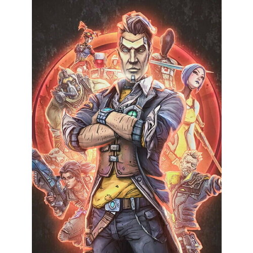 Плакат, постер на бумаге Borderlands/игровые/игра/компьютерные герои персонажи. Размер 21 на 30 см