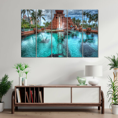 Модульная картина на холсте/ Лазурный бассейн/Azure Pool125х80