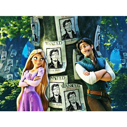 Плакат, постер на бумаге Rapunzel/Рапунцель/комиксы/мультфильмы. Размер 42 х 60 см