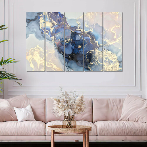 Модульная картина/Модульная картина на холсте/Модульная картина в подарок/мрамор голубой (1) blue marble (1) 150х100