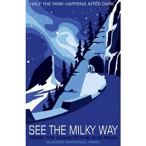 Плакат, постер на бумаге See the milky way/Посмотри на млечный путь. Размер 30 на 42 см