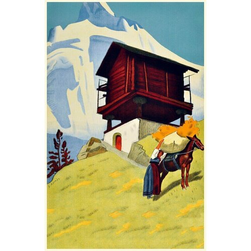 Плакат, постер на бумаге Alps/Альпы. Размер 21х30 см