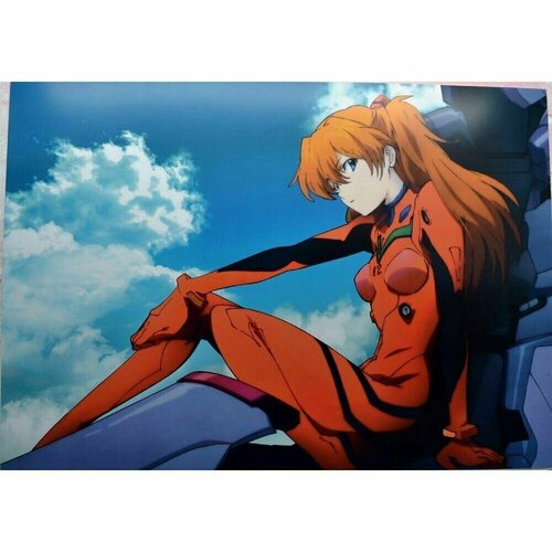 Плакат, постер на бумаге Евангелион, Evangelion. Размер 60 х 84 см