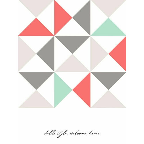 Плакат, постер на холсте Abstraction/Hello Style, Welcome Home/искусство/арт/абстракция/творчество. Размер 42 на 60 см