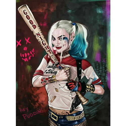 Плакат, постер на бумаге Harley Quinn/Харли Квинн/комиксы/мультфильмы. Размер 21 х 30 см