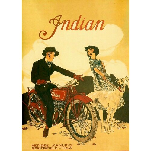 Плакат, постер на бумаге India: Motorcycle/Индия: Мотоцикл. Размер 30 на 42 см