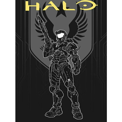 Плакат, постер на бумаге Halo/игровые/игра/компьютерные герои персонажи. Размер 60 на 84 см