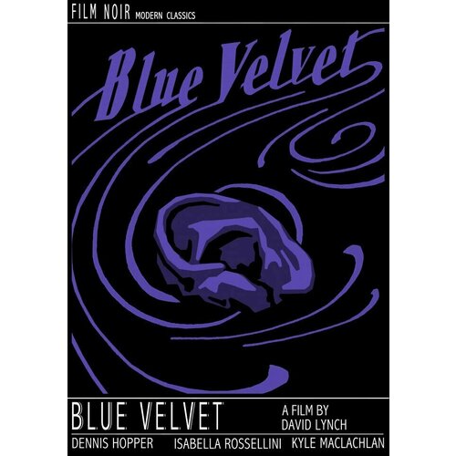 Плакат, постер на холсте Blue Velvet, Синий бархат. Размер 60 х 84 см