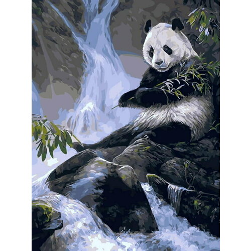 Плакат, постер на холсте Panda/Панда/искусство/арт/абстракция/творчество. Размер 42 на 60 см