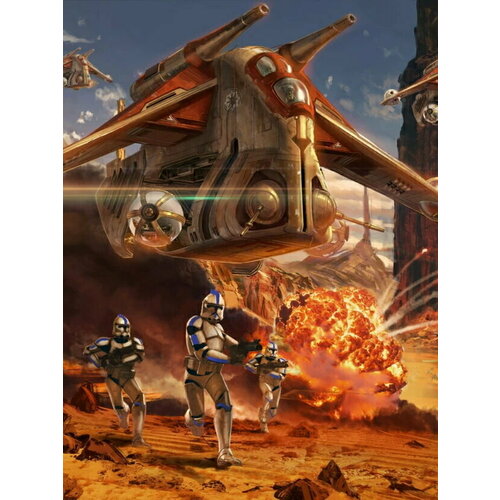 Плакат, постер на бумаге Star Wars (Модульные постеры №1)-1/Звездные войны/искусство/арт/абстракция/творчество. Размер 21 х 30 см