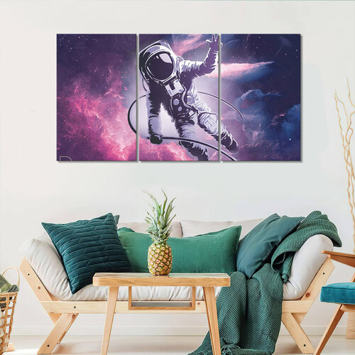 Модульная картина на холсте/ Космонавт 2/Astronaut 2 90х50