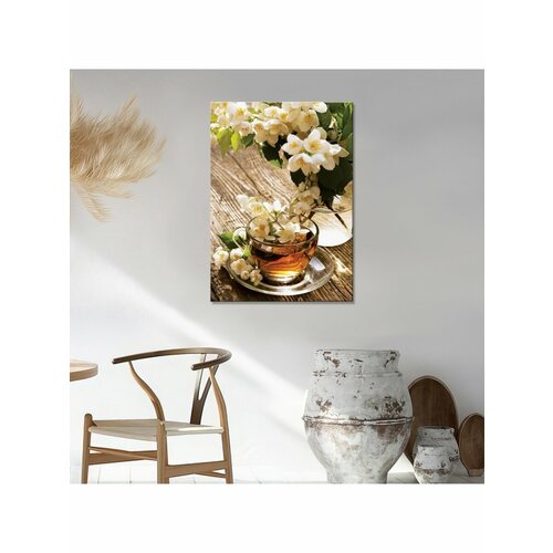 Картина на холсте с подрамником Чай черемуха 40х60