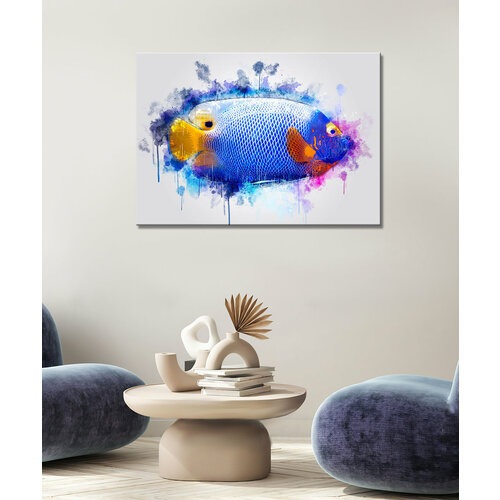 Картина - Тропические рыбы, рыба (12) 50х70