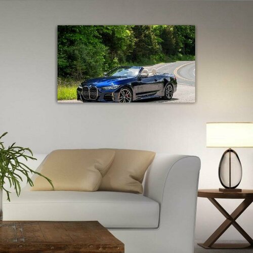 Картина на холсте 60x110 Альянс Лес "Автомобили bmw" на подрамнике / интерьер/ декор