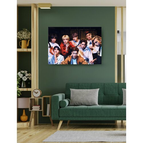 Картина на холсте Stray Kids Стрей Кидс группа (3) 50х70