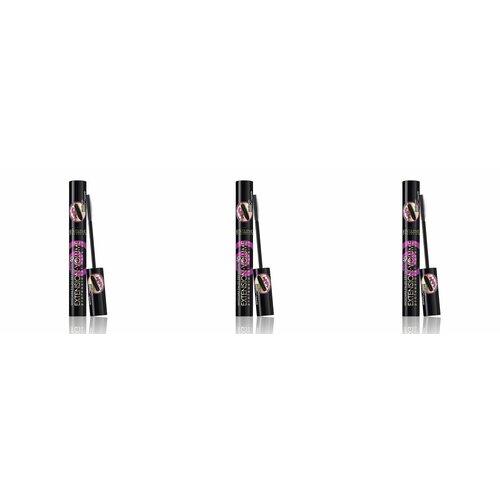 Eveline Cosmetics Тушь для ресниц Extension Volume Professional Make-up Экстремальный Объем И Удлинение, 10 мл, 3 шт