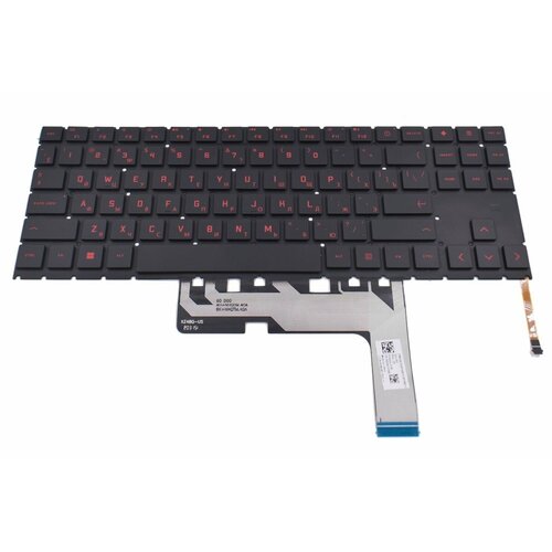 Клавиатура для HP Omen 15-ek0051ur ноутбука с красной подсветкой